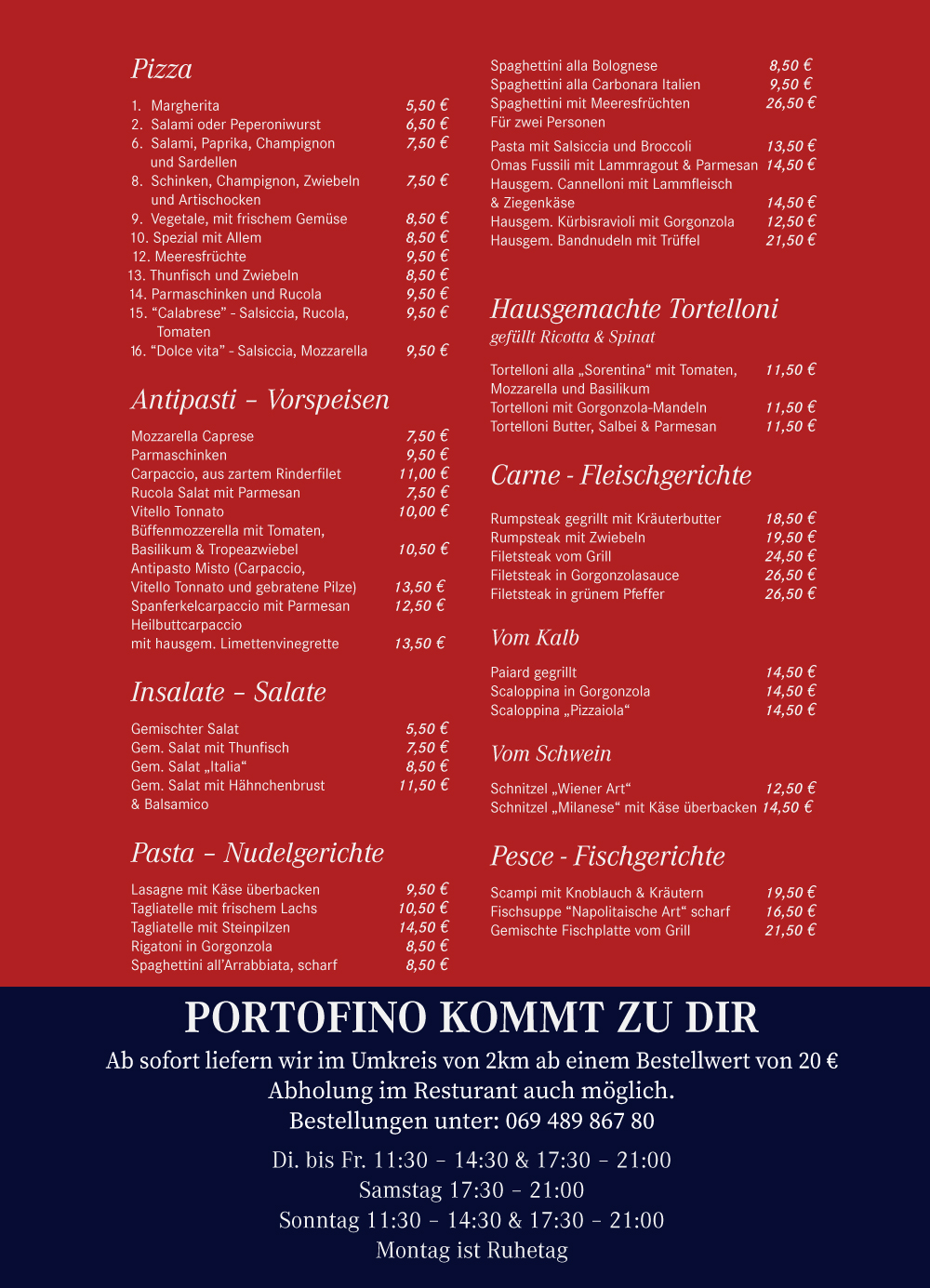 Restaurant Portofino – Köstliche italienische Küche aus Frankfurt am Main